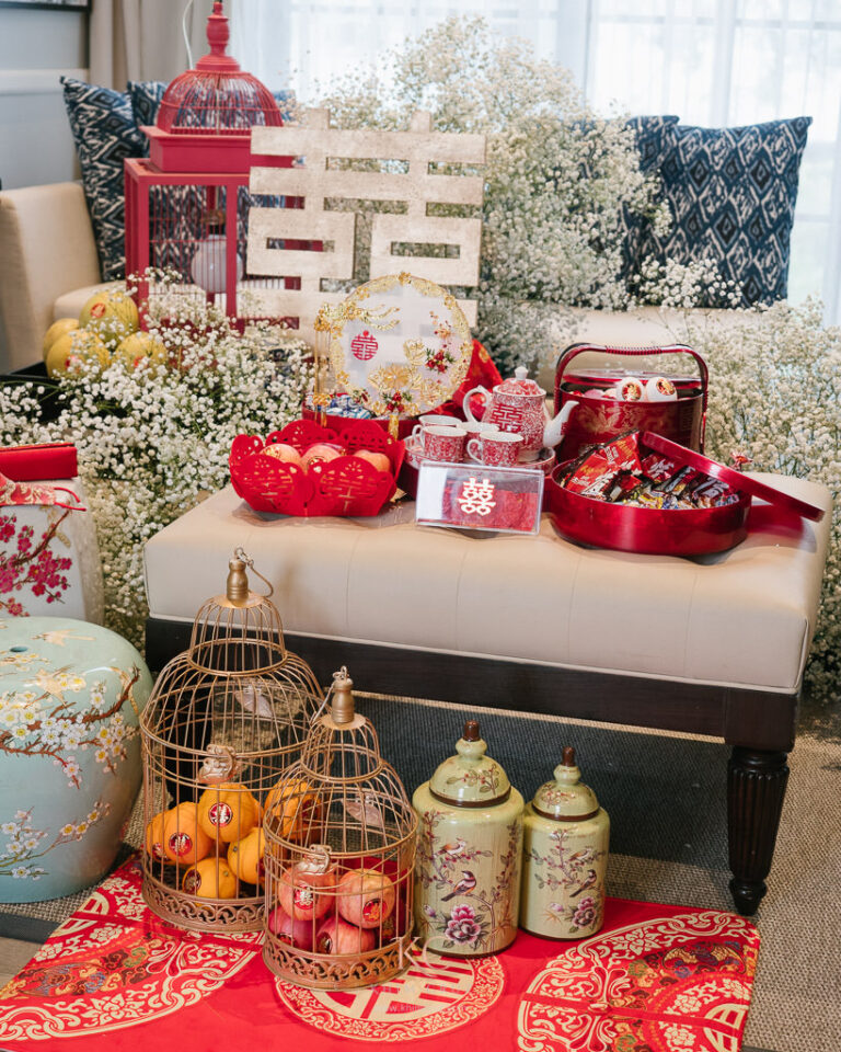 A modern Chinoiserie Tinghun Chinese Engagement Ceremony for Levi ...